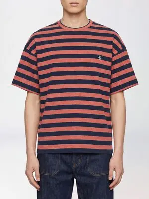 JIL SANDER Two-tone Striped Cotton Crewneck T-shirt With Dropped Shoulders - Red