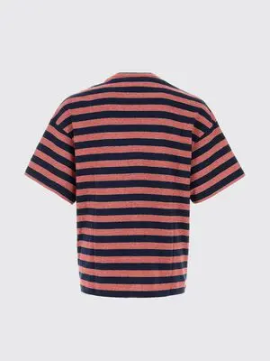 JIL SANDER Two-tone Striped Cotton Crewneck T-shirt With Dropped Shoulders