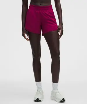 Lululemon Track That High-rise Lined Short 5 - Raspberry Rave