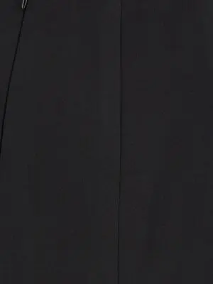 Ermanno Scervino High-waisted Silk Midi Pencil Skirt With Lace Inserts