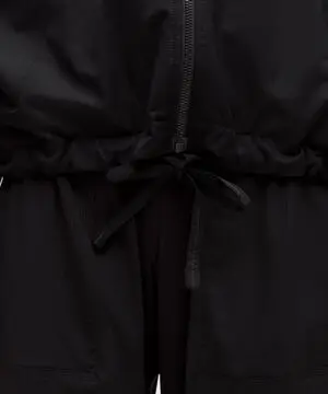 Lululemon Water-resistant Cropped Hooded Jacket - Black/graphite Grey