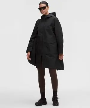 Lululemon Waterproof Fishtail Rain Coat - Black