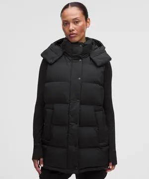 Lululemon Wunder Puff 600-down-fill Mid-length Vest - Black
