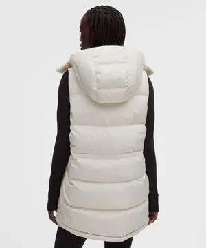 Lululemon Wunder Puff 600-down-fill Mid-length Vest - Light Ivory