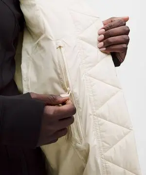 Lululemon Wunder Puff 600-down-fill Mid-length Vest - Light Ivory