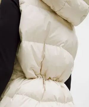 Lululemon Wunder Puff 600-down-fill Mid-length Vest - Light Ivory