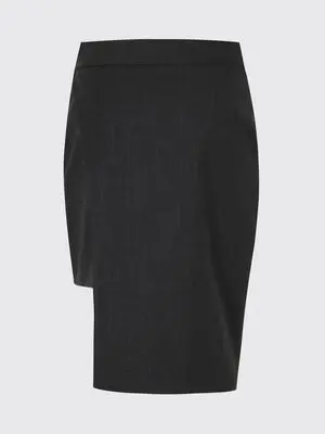 Federica Tosi High-waisted Asymmetric Wool Blend Midi Skirt