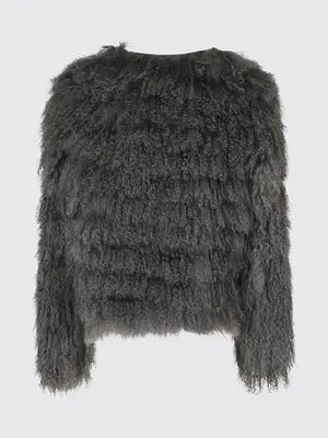 Federica Tosi Cropped Virgin Wool Faux-fur Effect Crew-neck Jacket