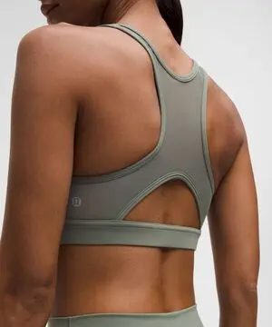 Lululemon Wunder Train Mesh-back Bra - Willow Leaf
