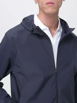 Herno Technical Fabric Hooded Windbreaker Jacket With Zip Closure