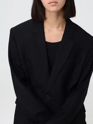 Phoebe Philo Oversized Single-breasted Blazer In Pure Wool With One-button Closure