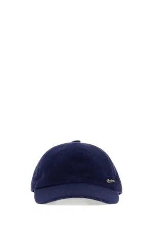 Borsalino Cashmere Roger Mini Baseball Cap For - Blue
