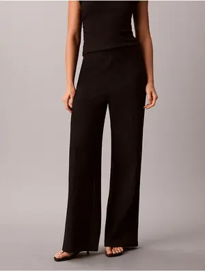 Calvin Klein High Twist Compression Pull-on Wide Leg Pants