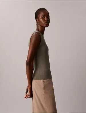 Calvin Klein Rib Crewneck Tank Top