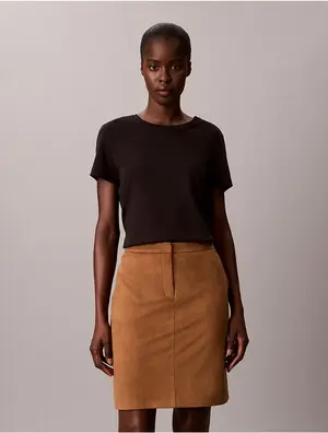 Calvin Klein Soft Sueded Mini Skirt