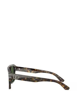 Dolce & Gabbana Tortoiseshell-effect Geometric-frame Sunglasses