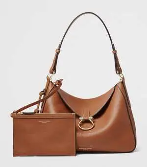 ASPINAL OF LONDON Grained Leather Ella Shoulder Bag