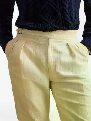 Ralph Lauren Purple Label Pleated Corduroy Trousers
