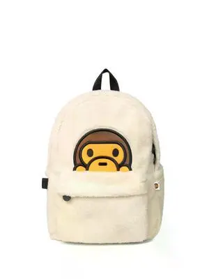 A BATHING APE Baby Milo Fleece Backpack - Neutrals