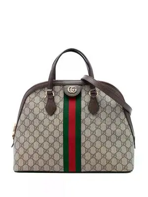Gucci 2016-2026 Medium Gg Supreme Ophidia Web Satchel - Neutrals