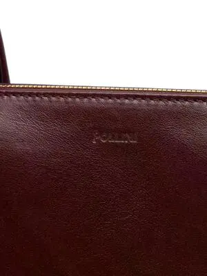 POLLINI Lady Logo-debossed Leather Tote Bag