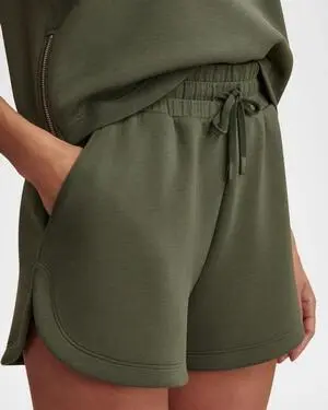 Varley Coulter High-rise Drawstring Shorts - Thyme