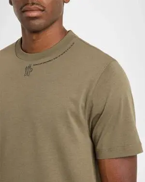 Moncler Apos;s Logo Coordinates Cotton Crewneck T-shirt - Multi