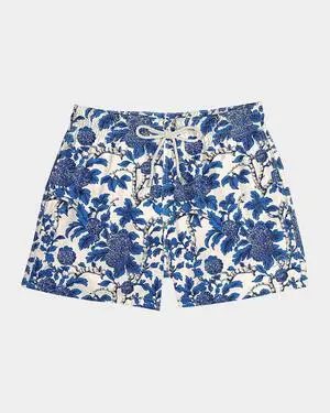 ARRELS BARCELONA Apos;s Floral Regular-fit Swim Shorts - Blue