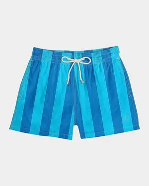 ARRELS BARCELONA Apos;s Beach House Striped Drawstring Regular-fit Swim Shorts - Multi