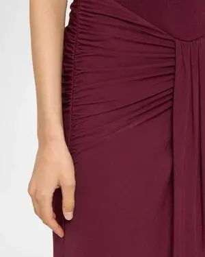 Simkhai Matilde Draped Cap-sleeve Jersey Gown - Fig
