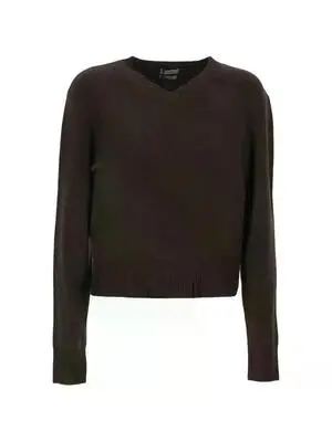 Almada Label Gaelle V-neck Knitted Sweater - Brown
