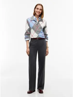Tommy Hilfiger Pleated Stretch Twill Straight Leg Pant