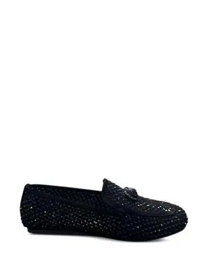 Kurt Geiger Crystal-embellished Loafers - Black