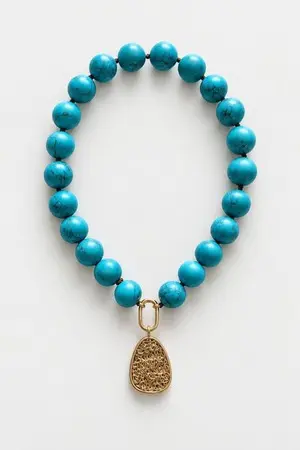 DANIELA MILLAN JEWELRY Craski Necklace With Pendant - Blue