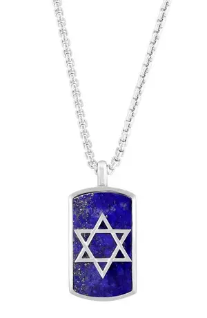 EFFY Lapis Lazuli Star Pendant In Sterling Silver