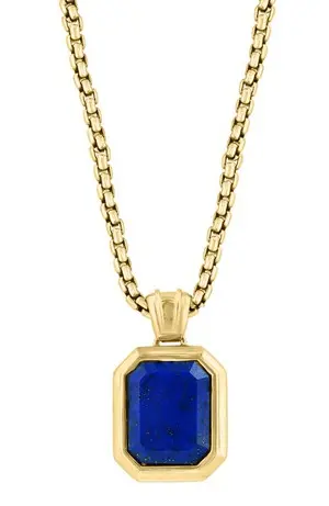 EFFY Lapis Lazuli Geometric Pendant In Gold-plated Sterling Silver - Blue