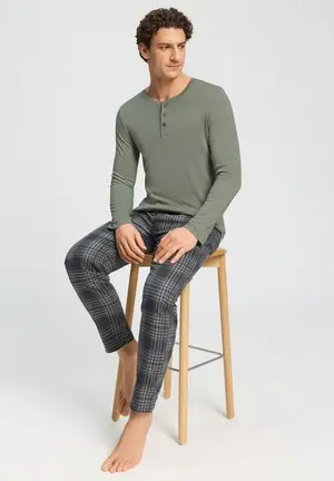 Hanro Cozy Comfort Cotton Henley Shirt