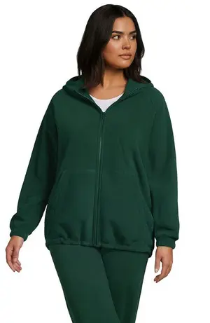 LANDS' END Anyweather Raindefense Fleece Full Zip Jacket - Pine