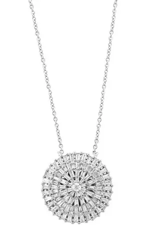 EFFY Diamond Sunburst Pendant Necklace - White