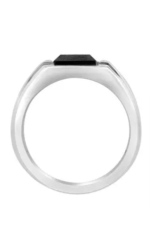 EFFY Diamond & Hematite Signet Ring In Sterling Silver