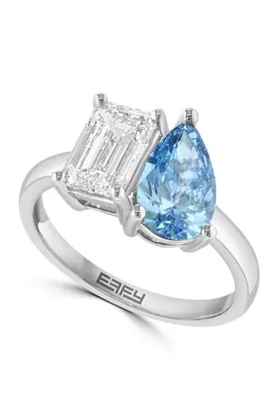 EFFY Pear-shaped Lab-grown Diamond Ring