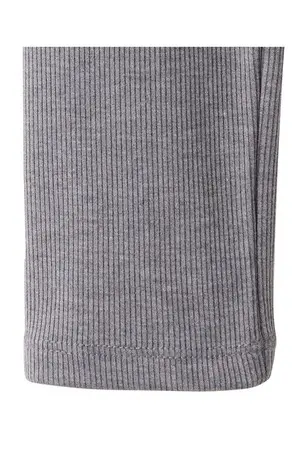 Mango V-neck Rib Long Sleeve Top