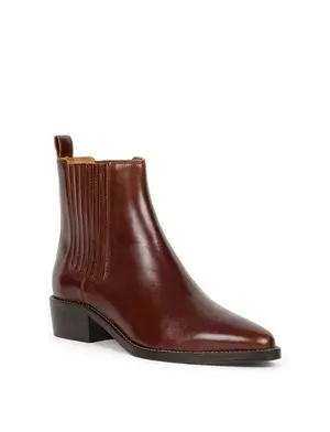 BOBBIES Georgia Flat Ankle Boots - Brandy