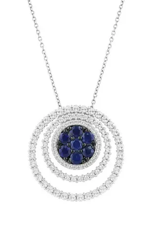 EFFY 14k White Gold Evil Eye Protection Pendant - Blue