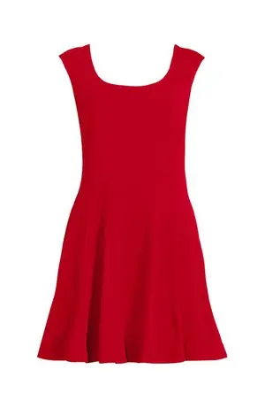 LANDS' END Starfish Scoop Neck Sleeveless Mini Dress - Compass Red