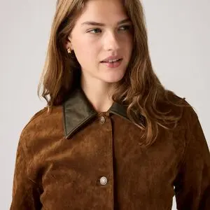 LEVI'S Suede Cropped Chore Jacket