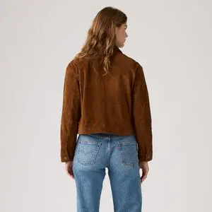 LEVI'S Suede Cropped Chore Jacket