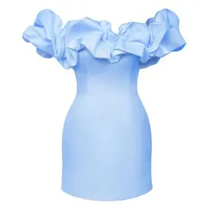 POST MERIDIEM Meringue Mini Dress - Blue