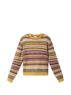 MARANT ETOILE Morine Brushed-knit Striped Sweater