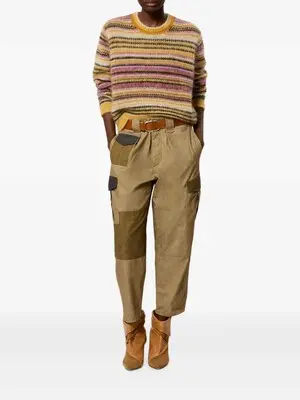 MARANT ETOILE Morine Brushed-knit Striped Sweater